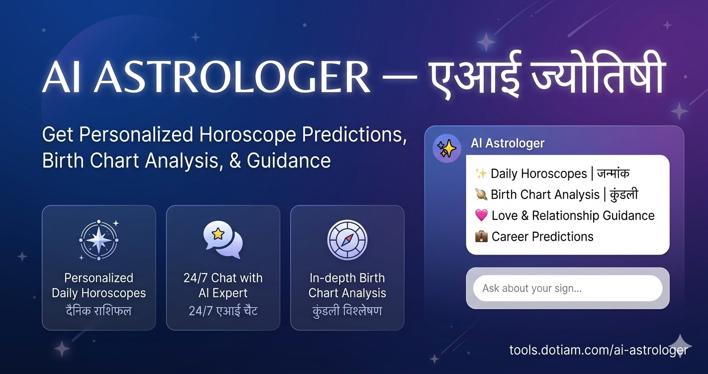 AI Astrologer - Free Horoscope Chat & Birth Chart Predictions | DotIAM ...